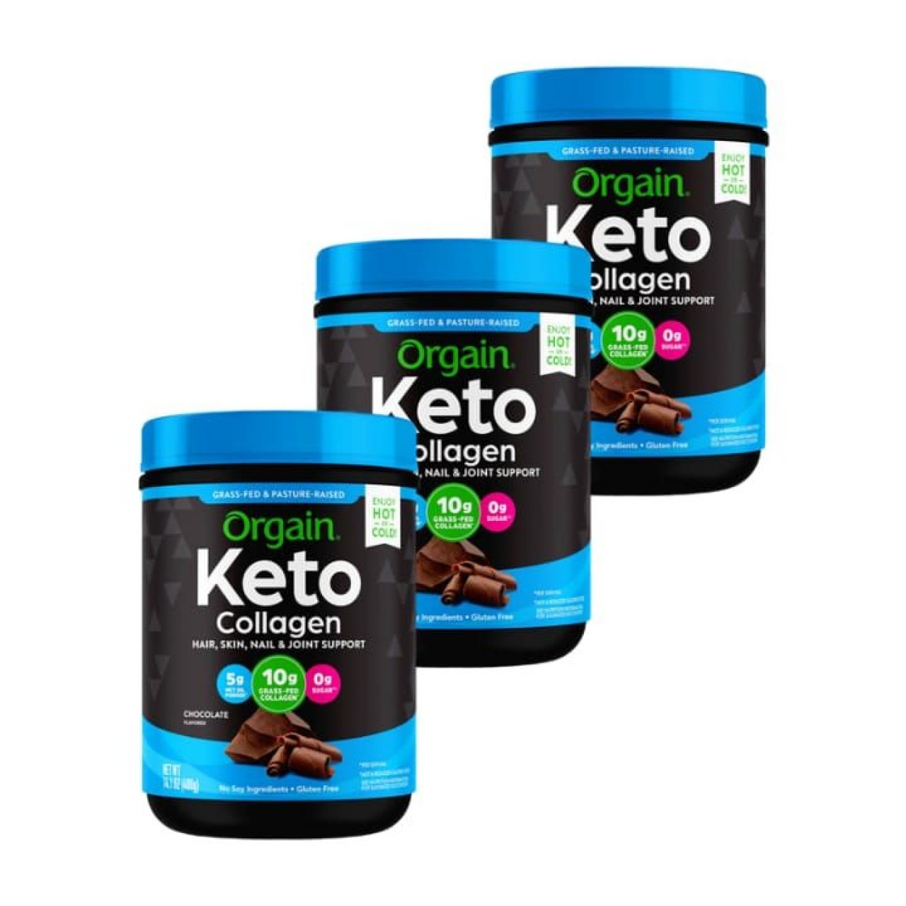 ORGAIN KETO COLLAGEN proteinski prašak sa ukusom čokolade, 400g PAKET 3 ...