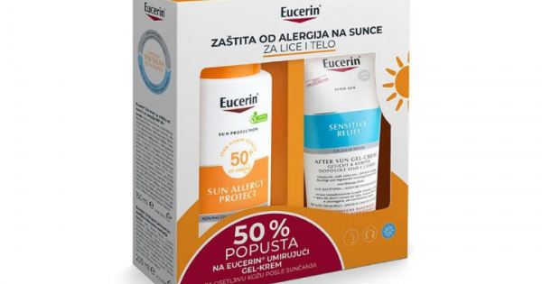 EUCERIN BOX SUN krem-gel za zaštitu od sunca i alergija SPF50+ i ...